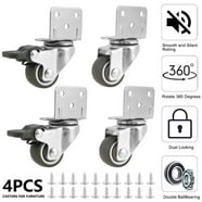 HOLKIE Retractable Caster Wheels,(4 pack) Heavy Duty Workbench Casters ...