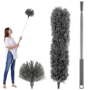 Vislone Microfiber Feather Duster 6pcs Extendable Cobweb Cleaning Kit ...