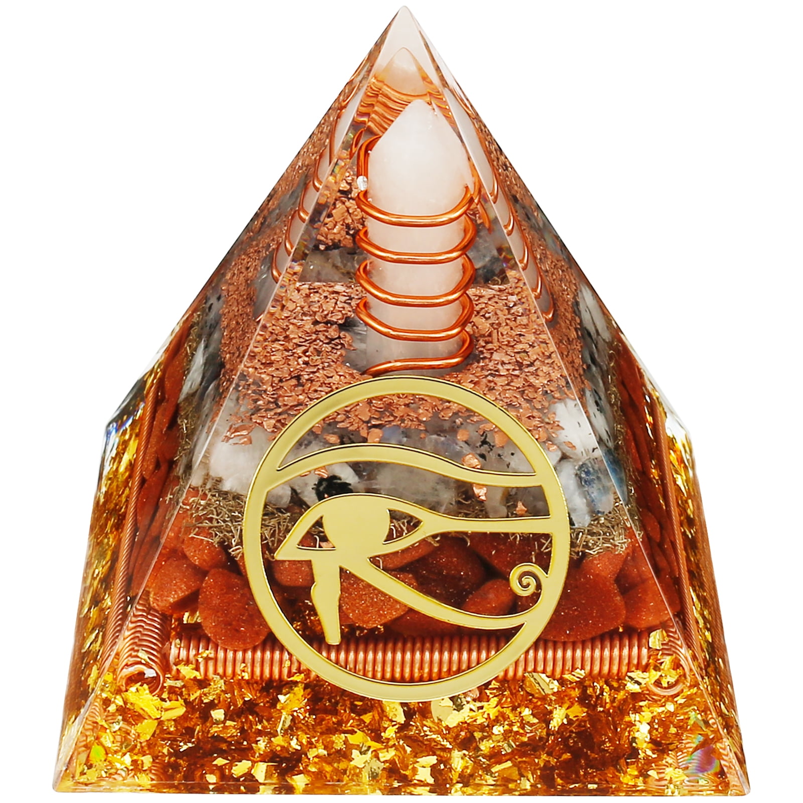 Lzvxtym Crystal Pyramid Decor,Pyramid Tabletop Decor,Desktop Meditation ...