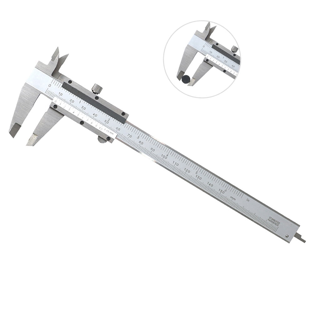 Lzvxtym 6 Inch 150mm Stainless Steel Dial Caliper, Vernier Micrometer ...