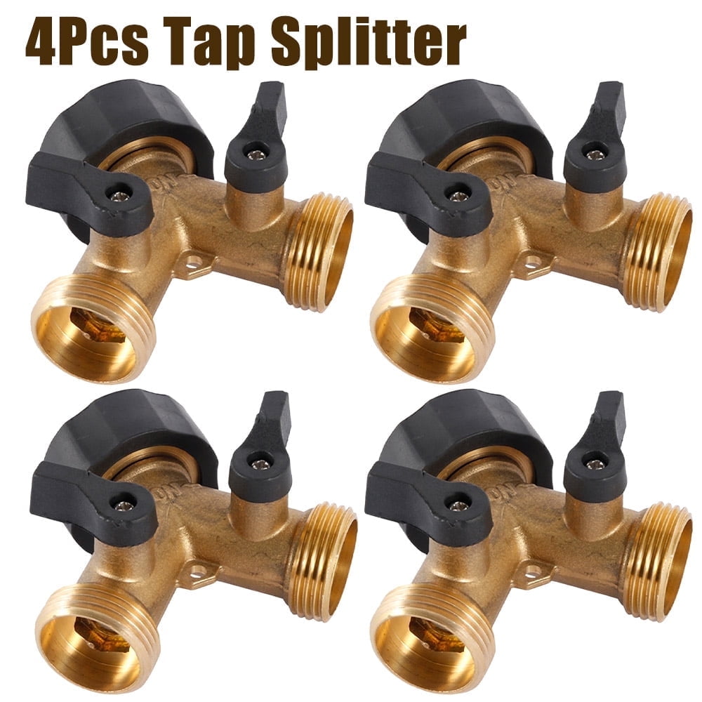 Keyohome Double Tap Connector,4Pcs Splitter Faucet Faucet Y 2 Way ...
