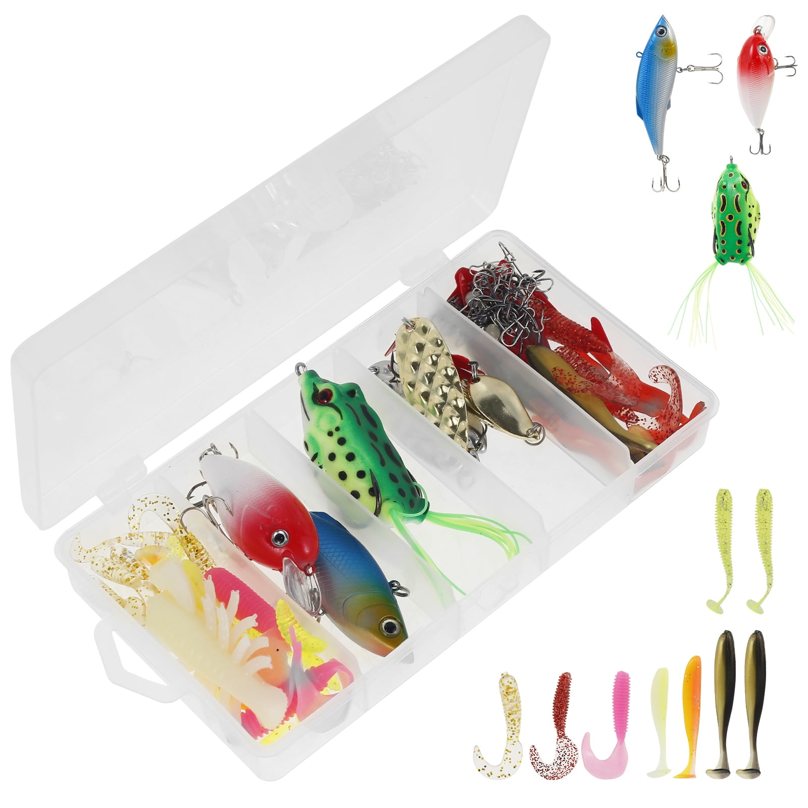 Lzvxtym Fishing Lure Baits Set Premium Fishing Lure Set with Storage ...