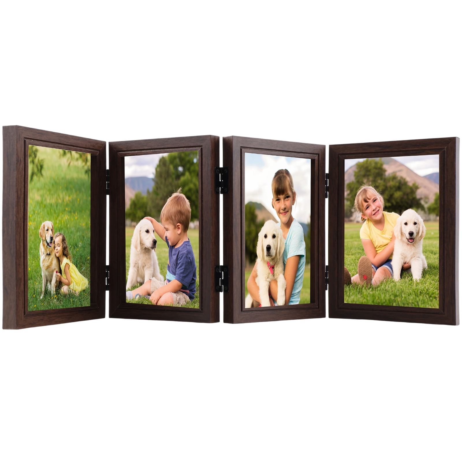Lzvxtym Hinged Picture Frames 4x6 inch Foldable Photo Frame with High ...