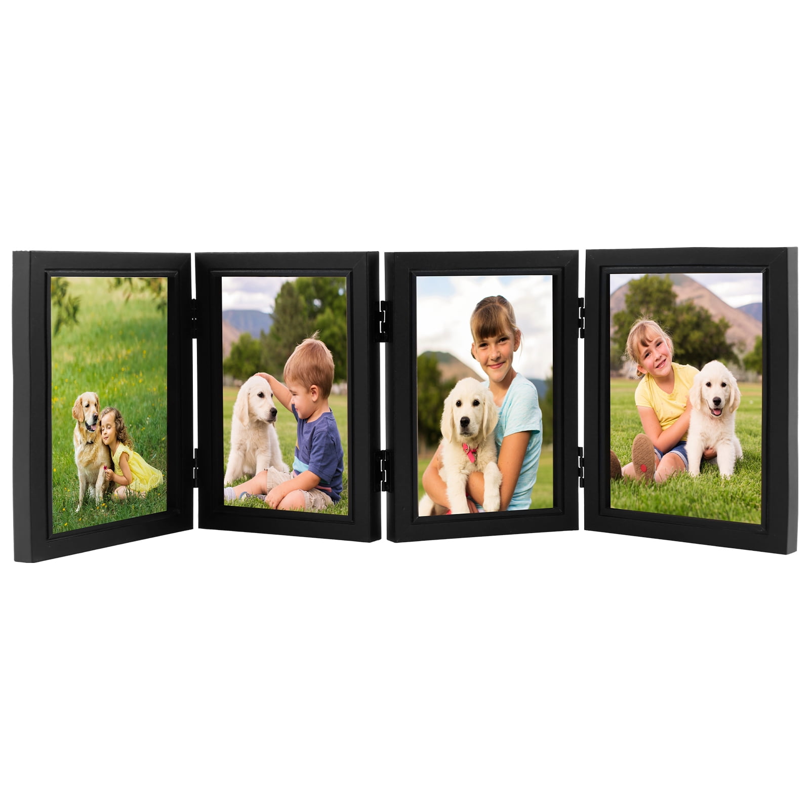 Lzvxtym Hinged Picture Frames 4x6 inch Foldable Photo Frame with High ...