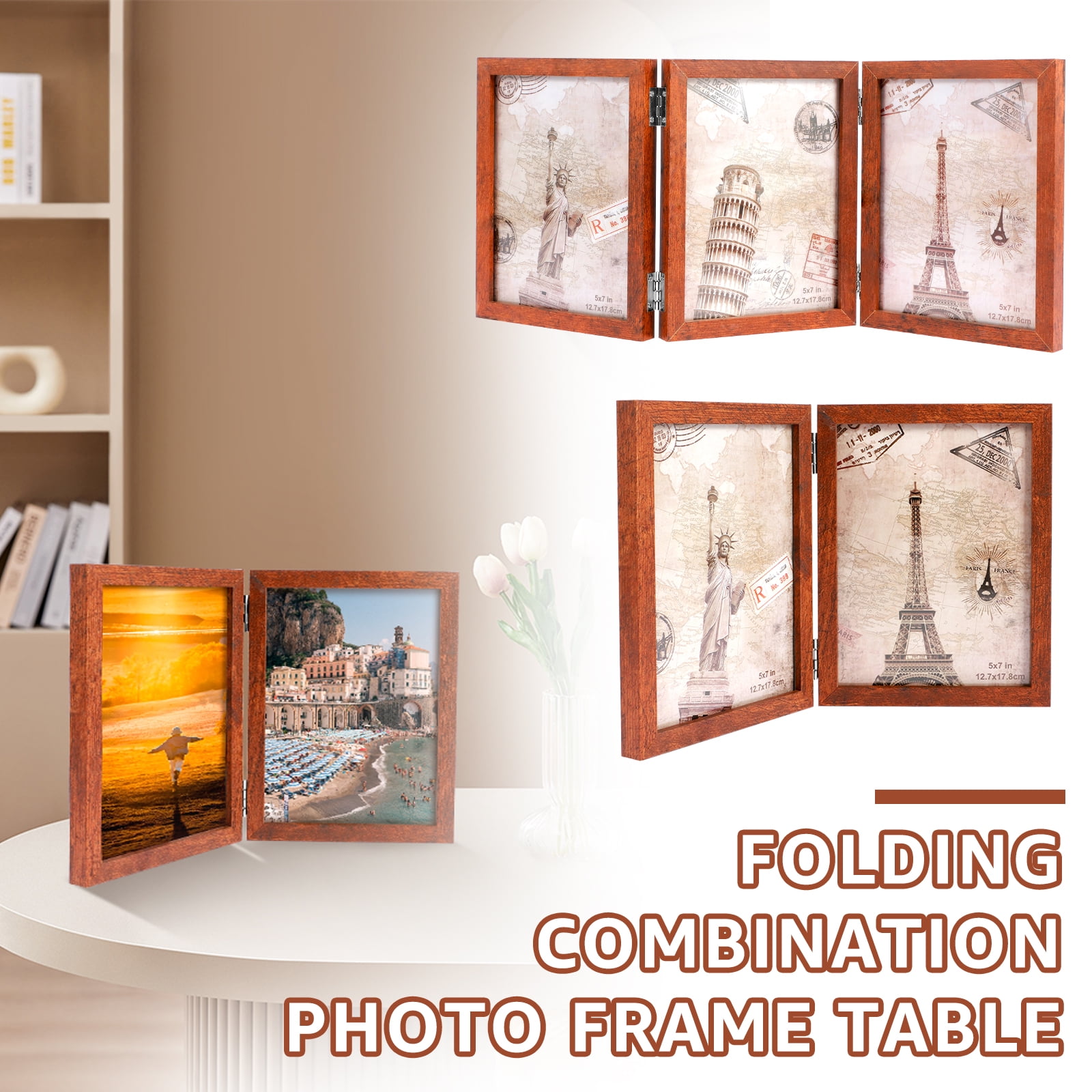 Lzvxtym Hinged Picture Frames,Folding Photo Frames,Kids Artwork Frame ...