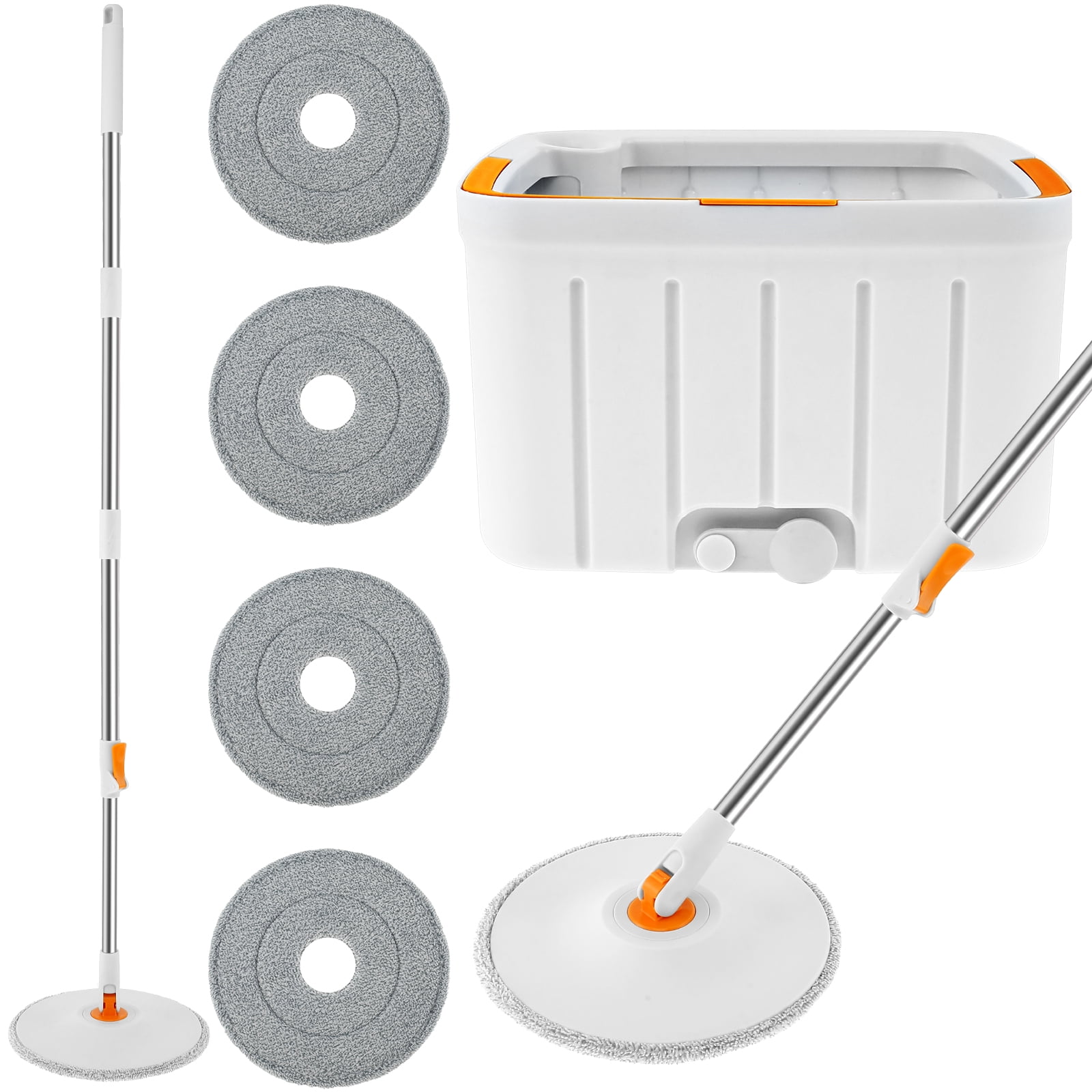 Lzvxtym Mop and Bucket Set, Hands-Free Spin Mop Bucket Set for Home ...