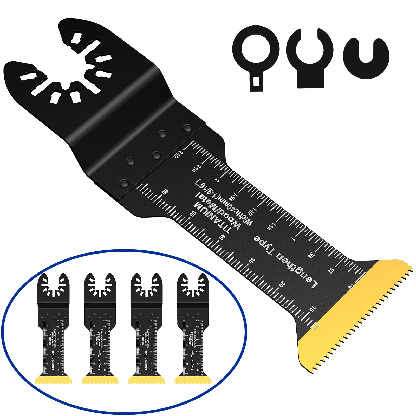 Lzvxtym Oscillating Saw Blade Set 2-3/4inch Extra Long Bimetal ...