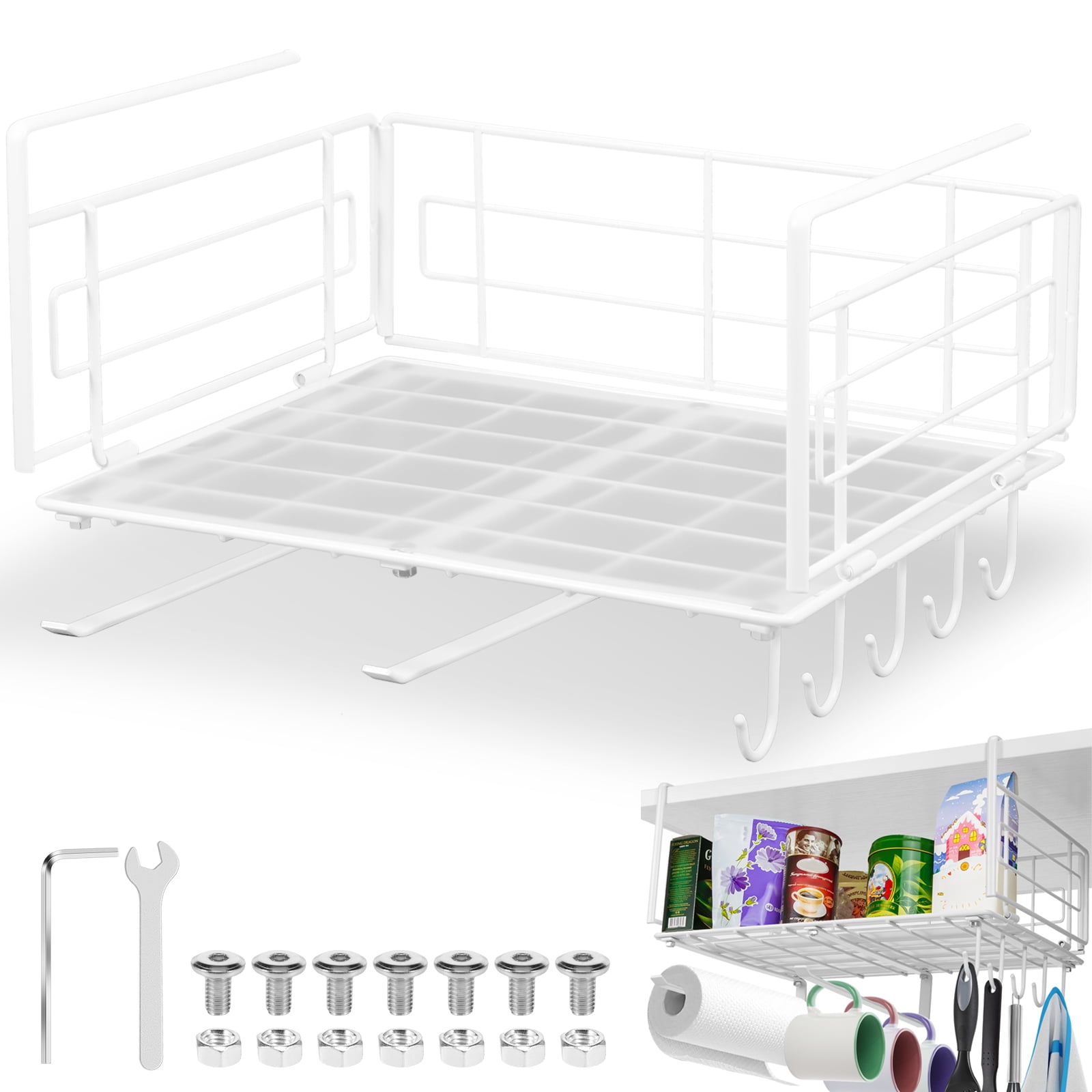 Lzvxtym Under Shelf Basket Hanging Under Shelf Storage Basket with ...