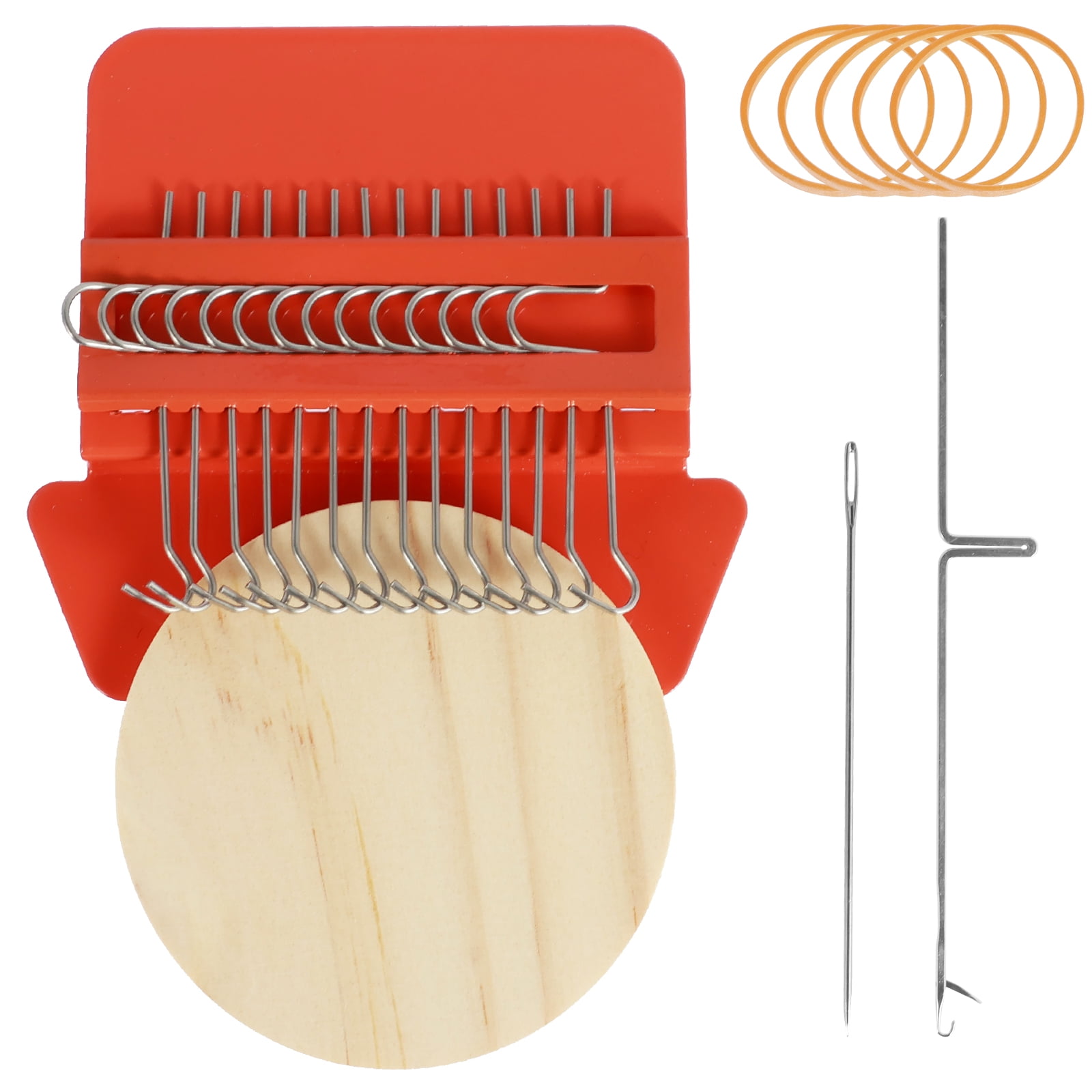 Lzvxtym Small Weaving Loom Kit Mini Darning Loom with 5 Rubber Bands ...