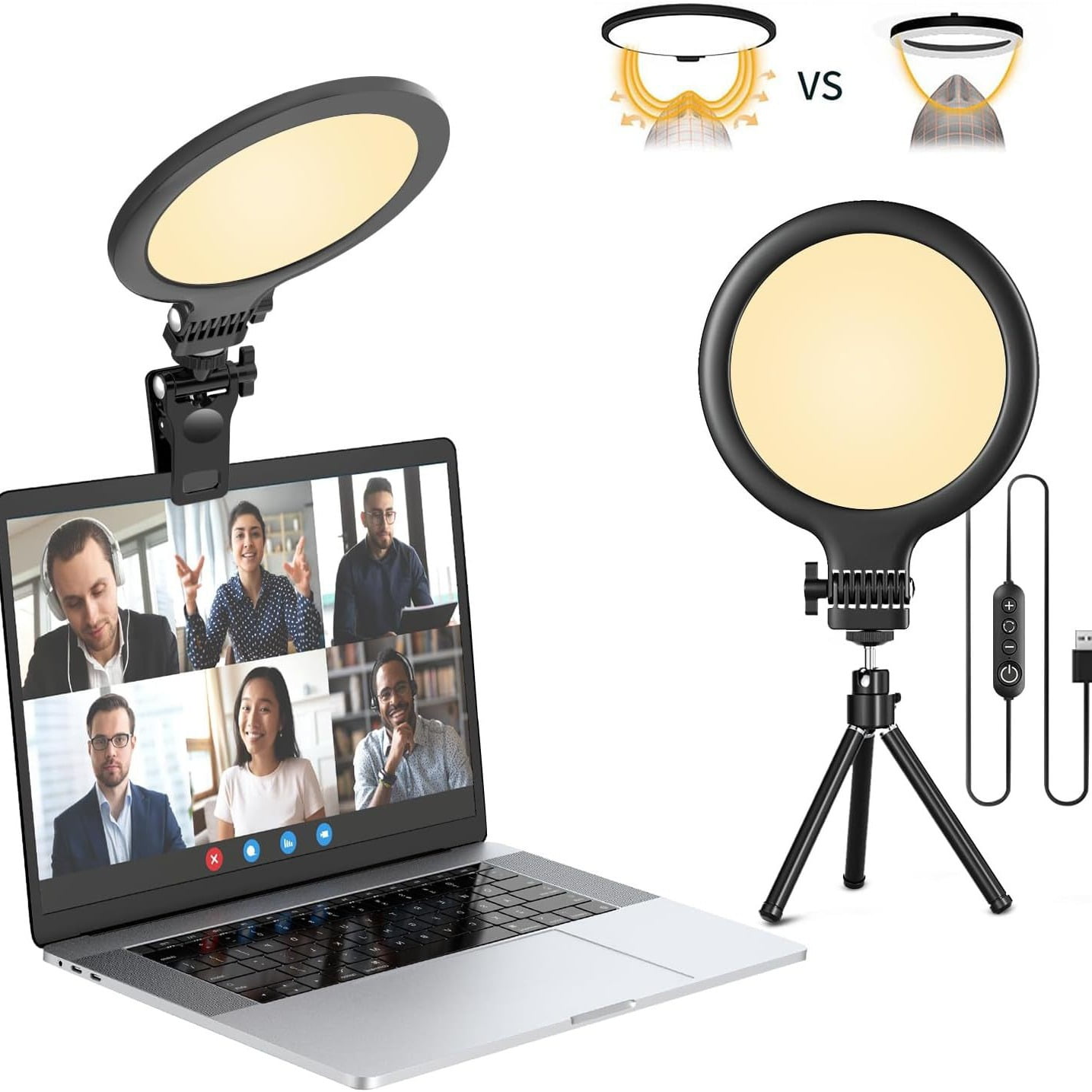 Lzyawe 72 LED 6" Ring Light with Tripod Stand & Clamp for Video and ...