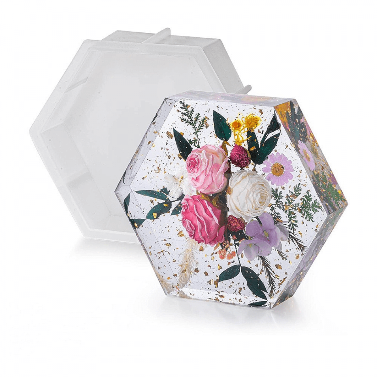 Lzyawe Large Silicone Molds for Resin,8.86 Inch Large Hexagon Resin ...