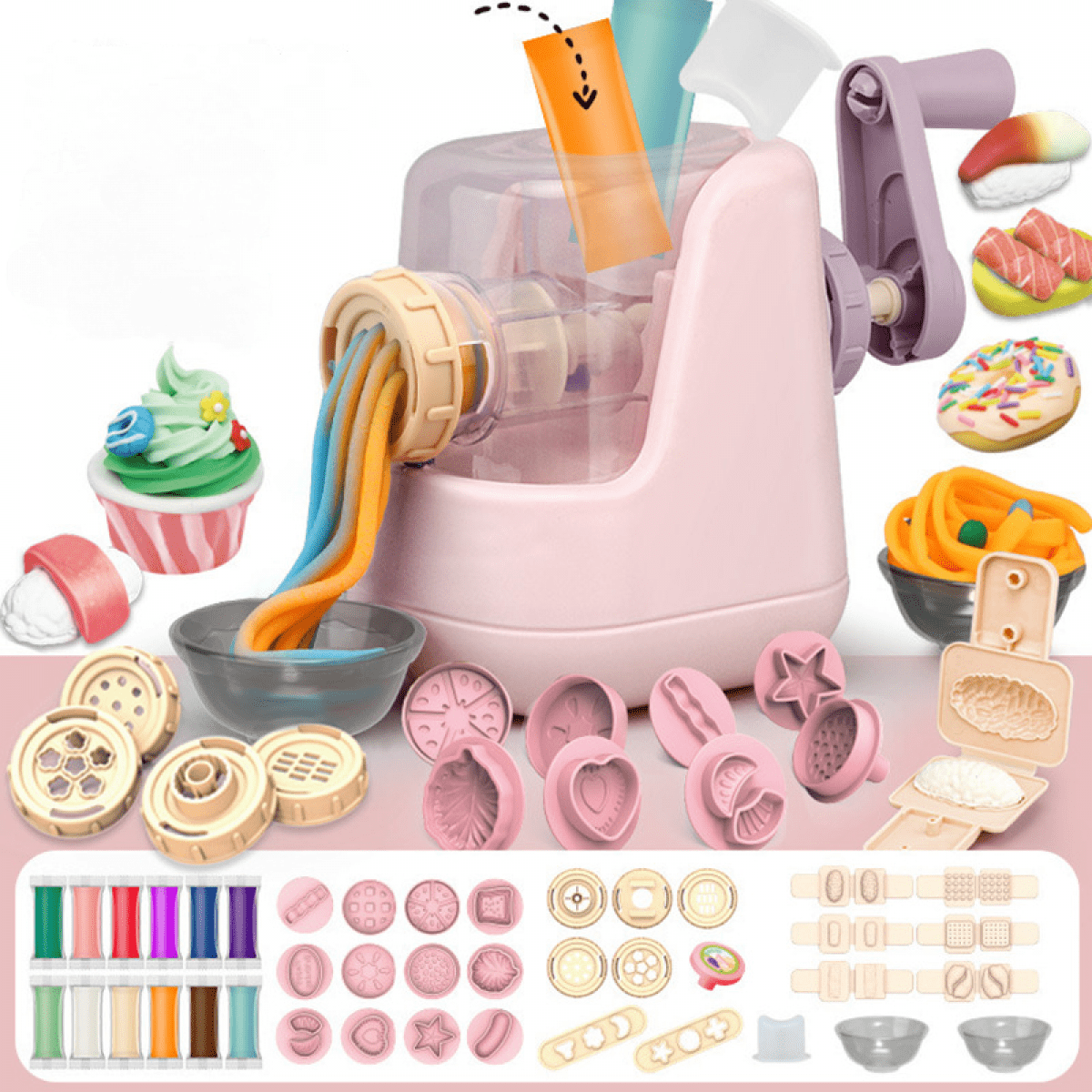 Lzyawe Playdough Noodle Set with 29 PCS Play Dough Accessories and Play ...