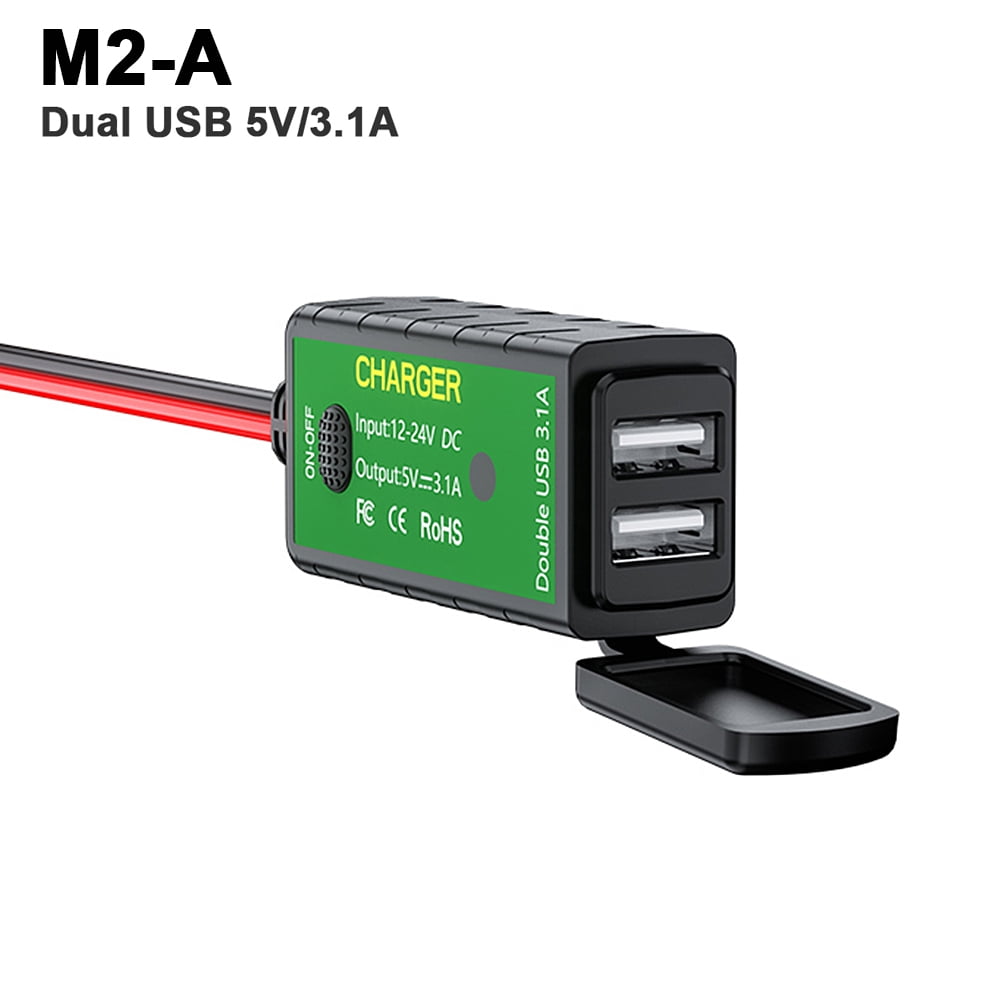 M.2 3.1A/4.8A SAE to USB Type-C Motorcycle Voltmeter ON/Off Switch Fast ...
