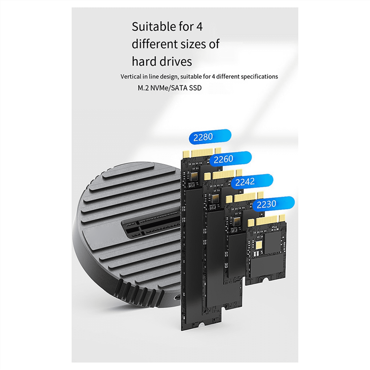 M.2 Dual Protocol SSD Solid State Drive Box NVME/SATA10G External ...