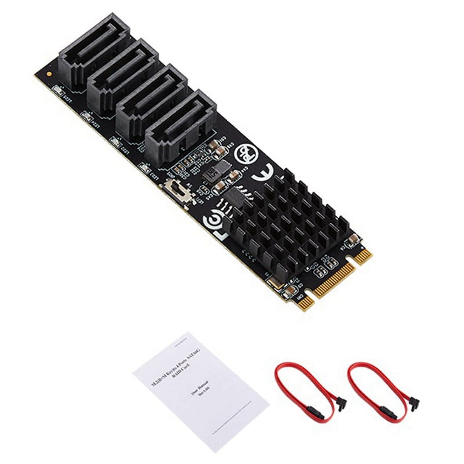 M.2 Hard Disk Array Card Four Ports Support 0/1/10Sata3 Disk Ssd Array Card UEFI BIOS Adapter ...