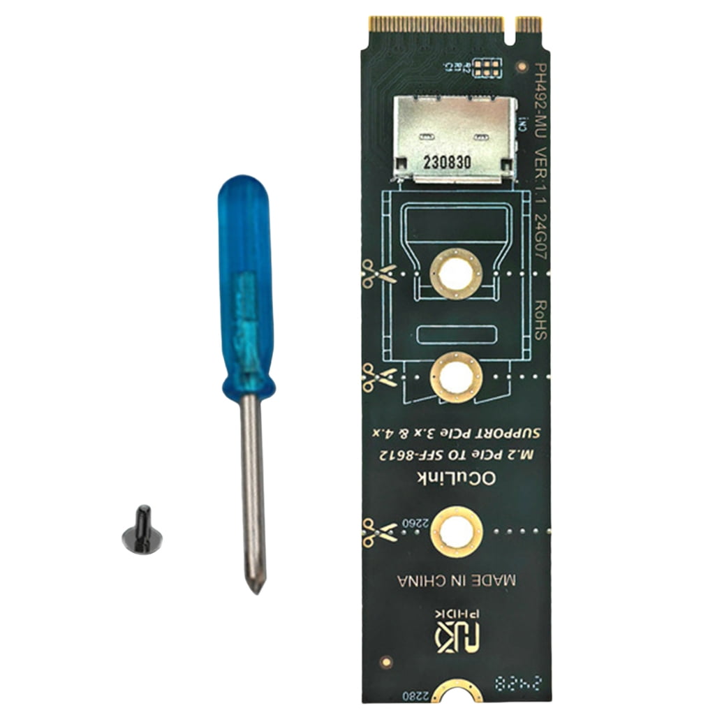 M.2 Mkey to NVMe Adapter Card Fast Speed PCIe SFF8611 SFF8612 Expansion ...