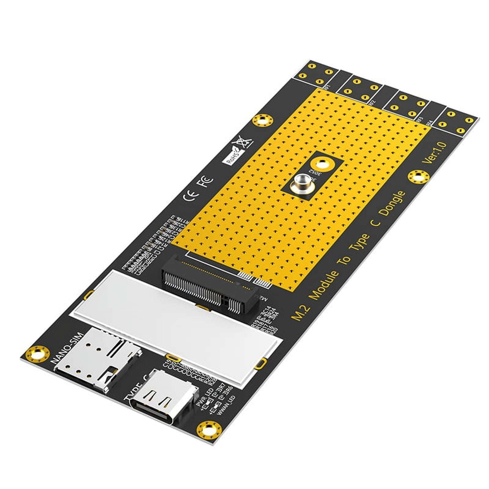 M.2 NGFF B Key 3G/4G/5G Module to Type C Network Adapter Riser Card ...
