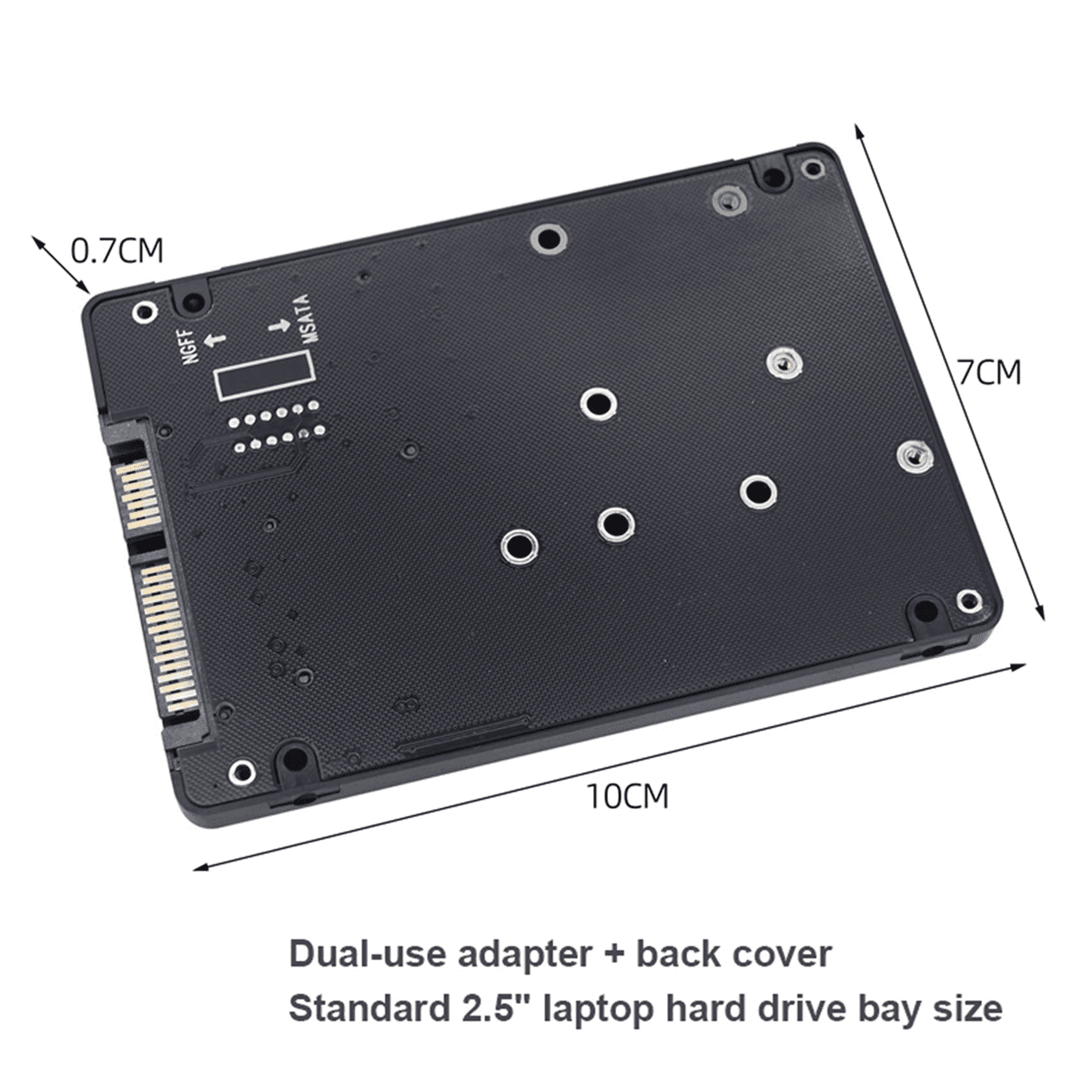 M.2 NGFF MSATA SSD to SATA 3.0 2 in 1 Converter Card SSD Adapter Card - Walmart.com
