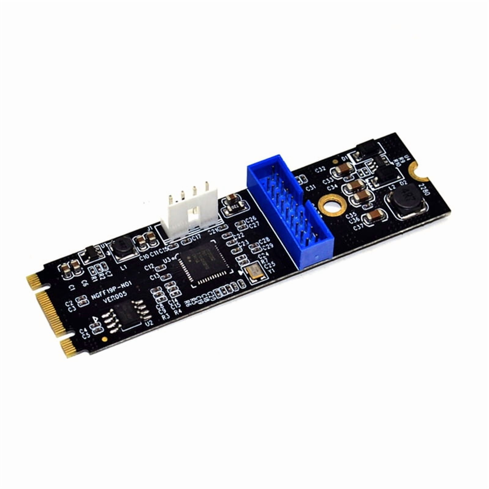 M.2 NGFF NVME to USB 3.0 19pin Header Convert Card NGFF to 2 Port USB3 ...