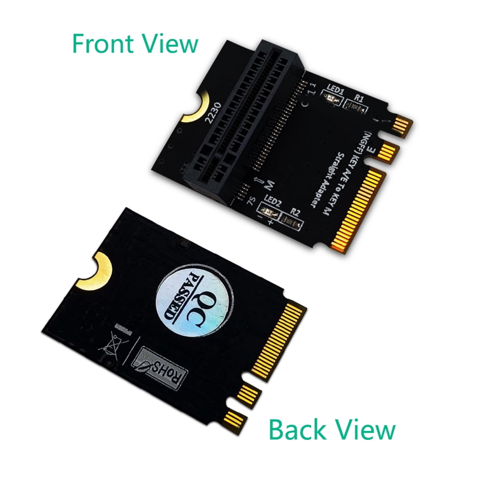 M.2 NGFF NVMe Key A/E to Key M SSD Adapter Plate Converter with LED ...