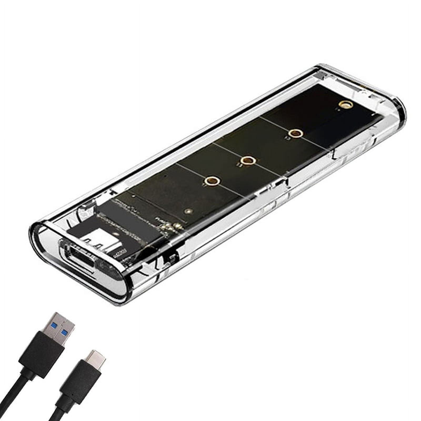 M.2 NGFF Dual Protocol SSD Case Clear USB Type C 10Gbps PCI-E M2 SSD ...