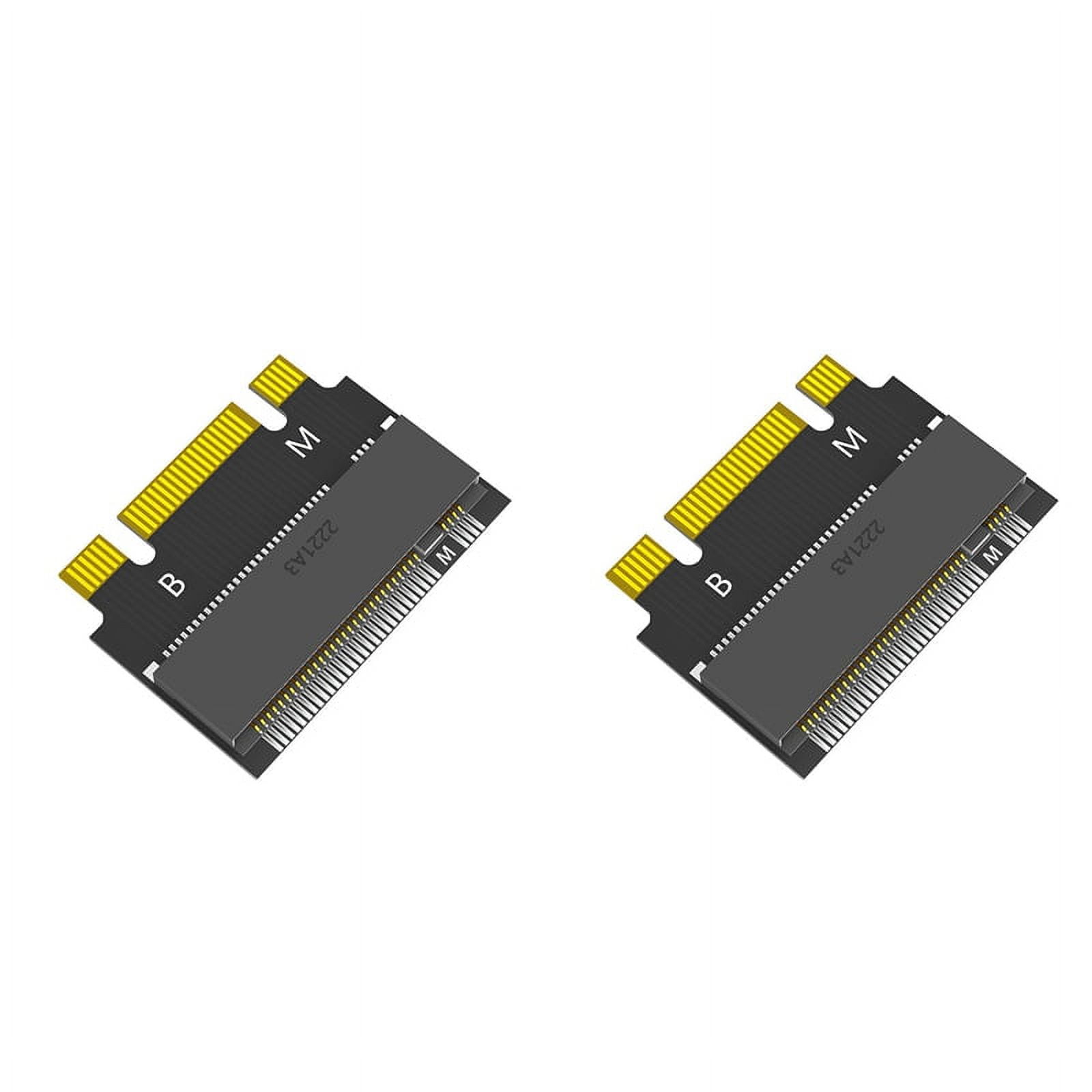 2X M.2 NVME M-Key B+M 2230 to 2242 Extension Adapter Brackets SSD Soild ...