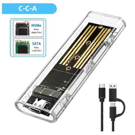 M.2 NVME NGFF External SSD Case 10Gbps PCIe SSD Box for Laptop (Type C ...