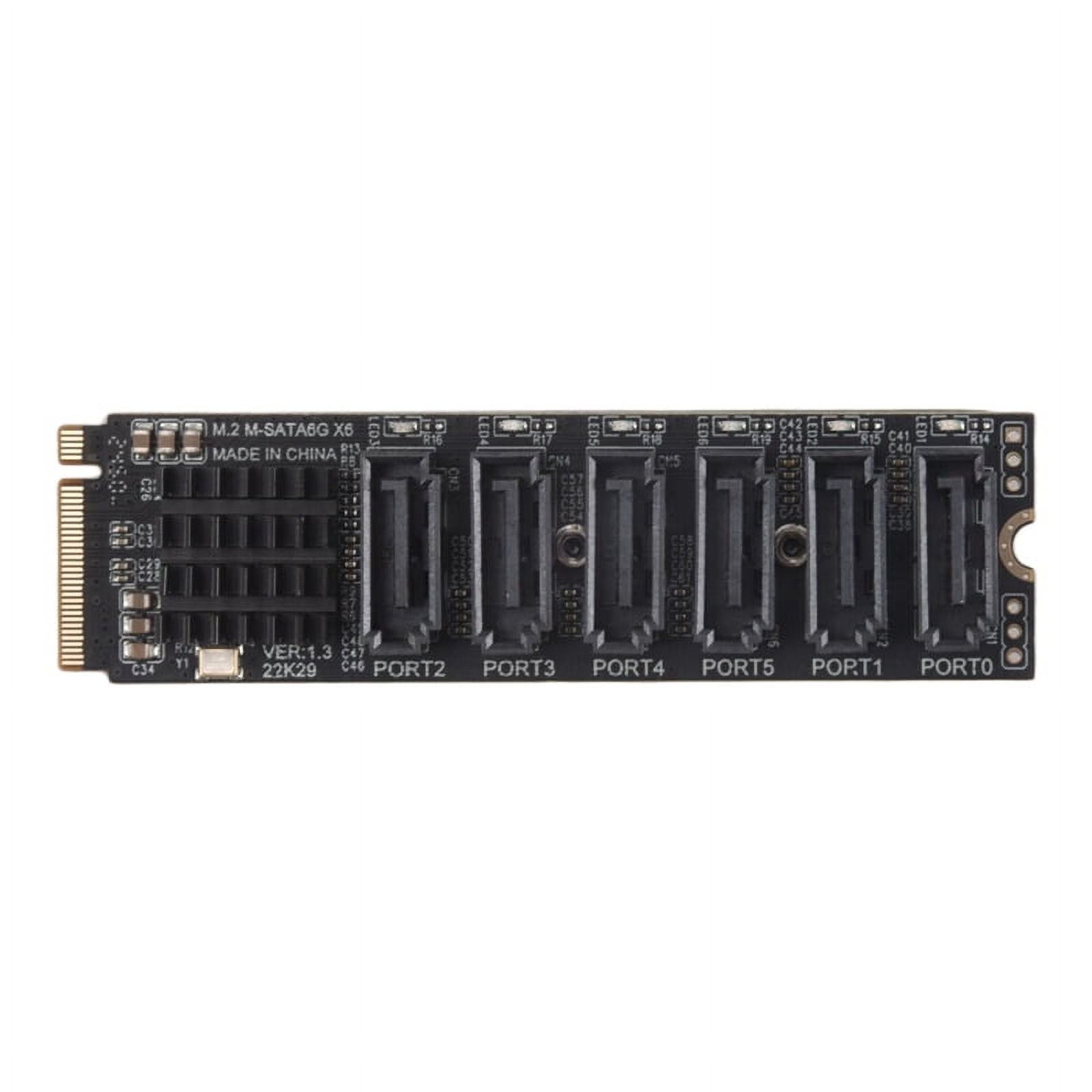 M.2 NVME PCI-E PCIE X4 X8 X16 to 6 Port 3.0 Adapter Card Riser ASM1166 ...