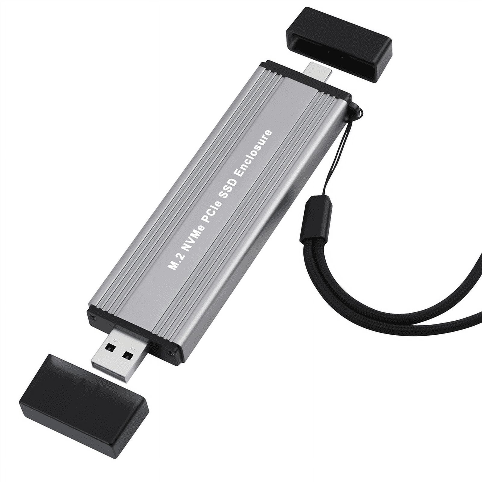 M.2 NVME PCIe SSD Enclosure Case with USB C 3.1 Gen 2 USB3.0 to M Key ...