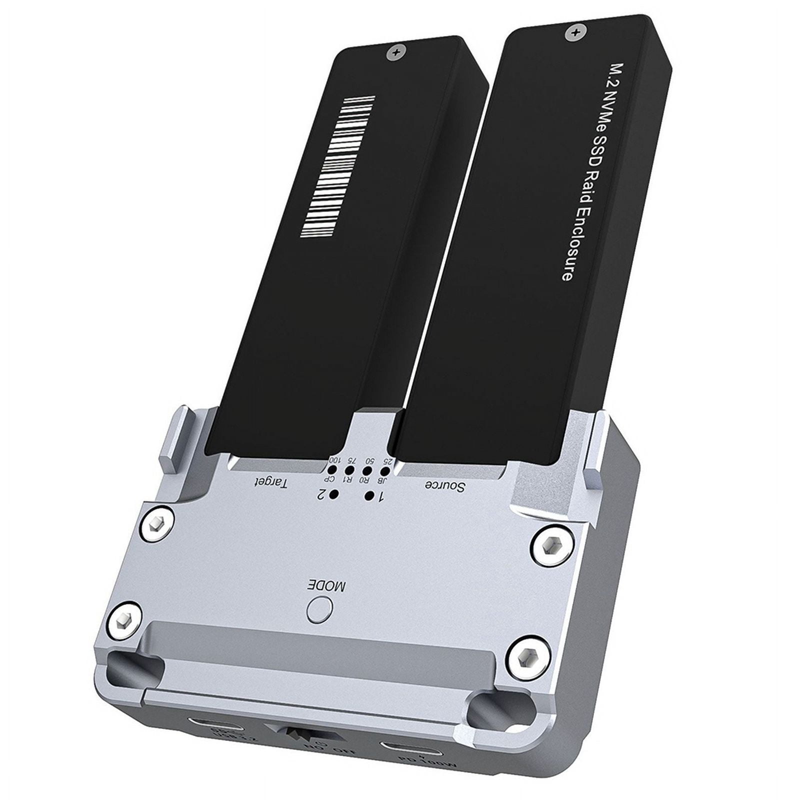 M.2 NVME SSD Enclosure Dual Drive Bay for M2 Nvme 2230 2242 2260 2280 ...