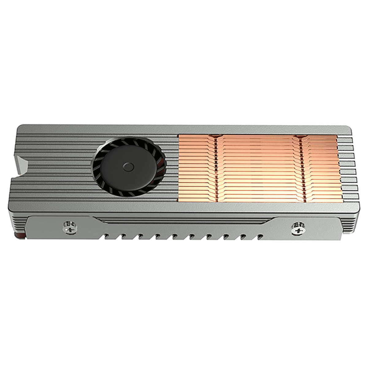 M.2 NVME SSD Heatsink Cooler Built in High Speed Fan Hard Drive ...
