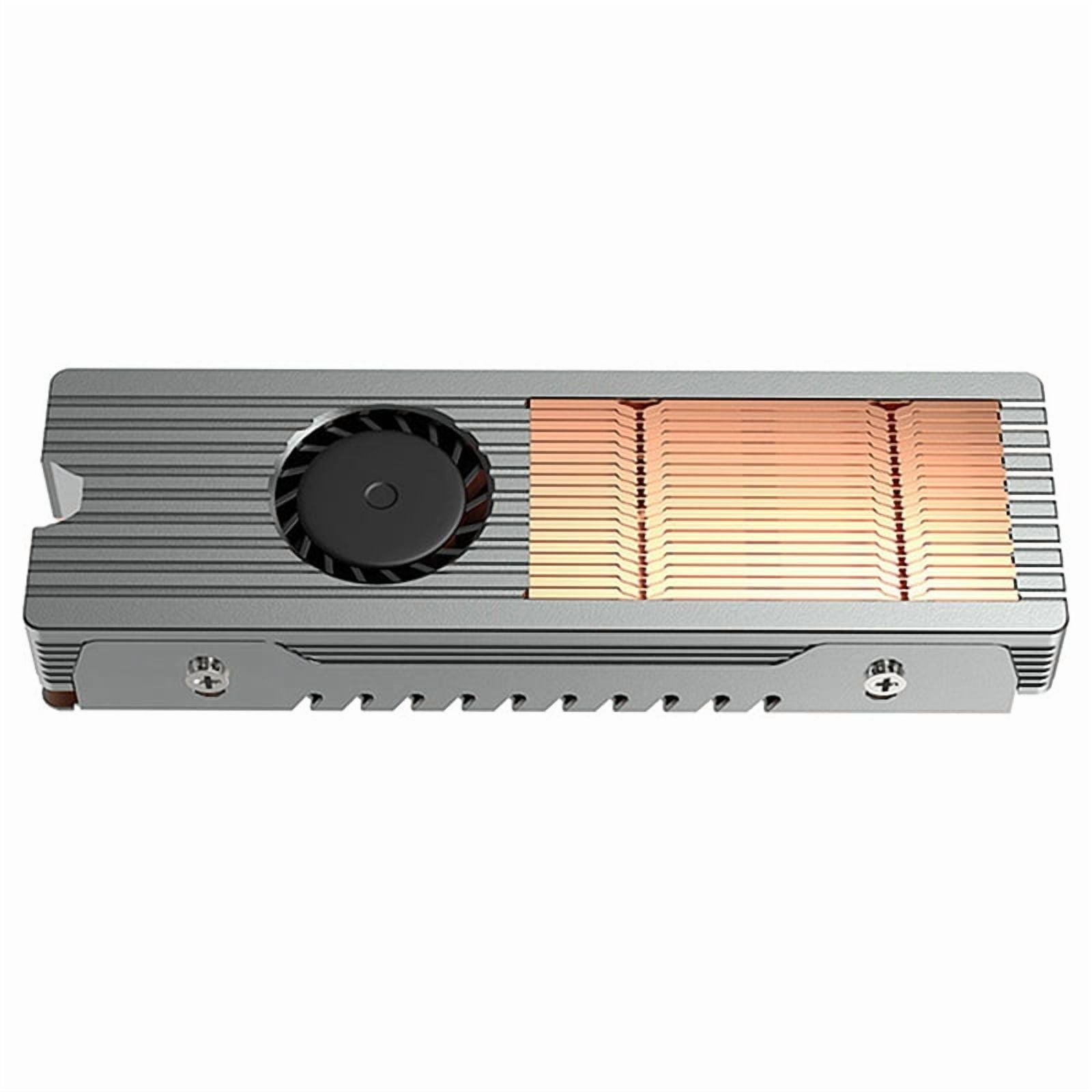 M.2 NVME SSD Heatsink Cooler Built in High Speed Fan Hard Drive ...