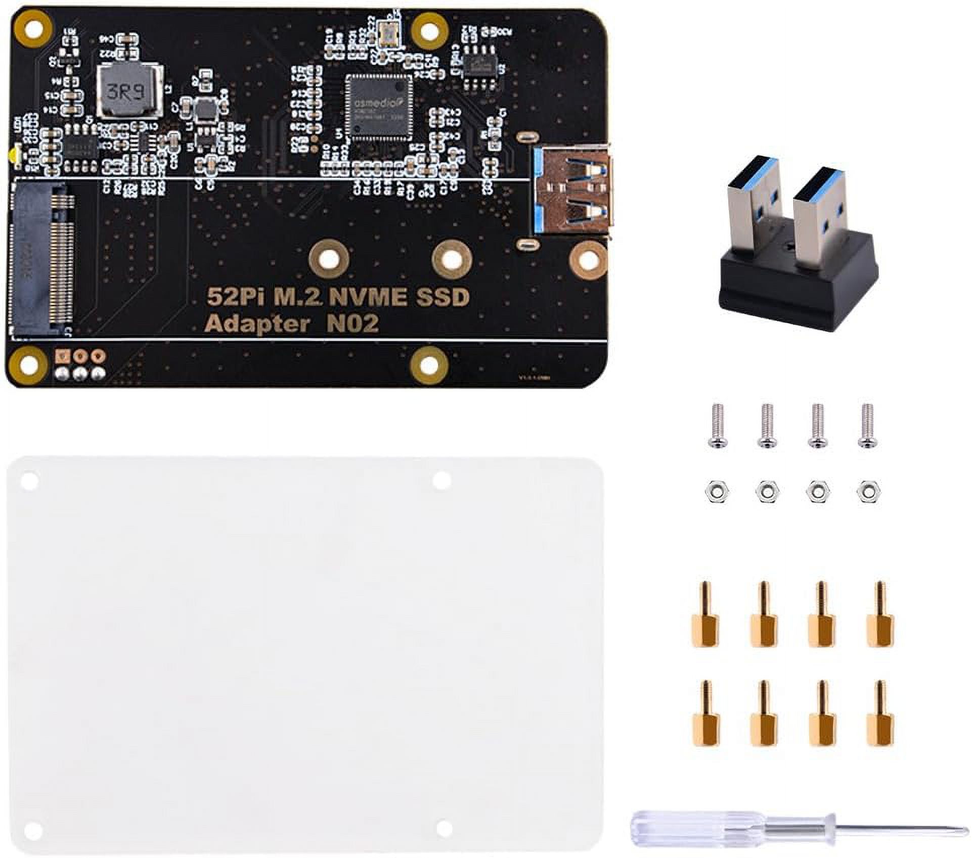 M.2 NVME SSD Storage Expansion Board for Raspberry Pi 4, Only Support M ...
