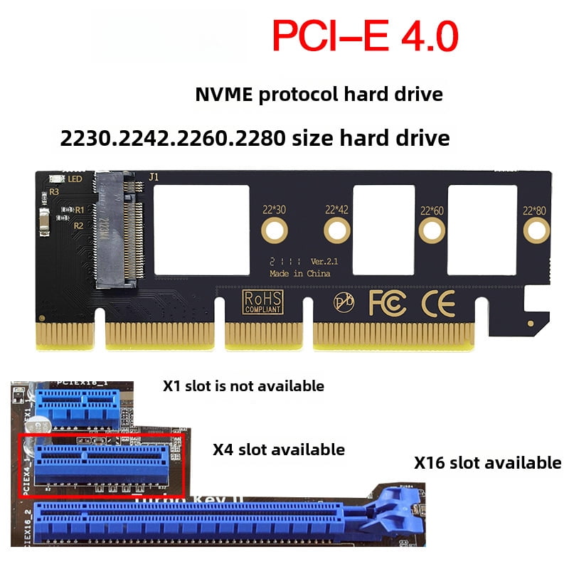 M.2 NVME SSD hard disk transfer PCIE PCI-E4.0 X4 X8 x16 high-speed ...
