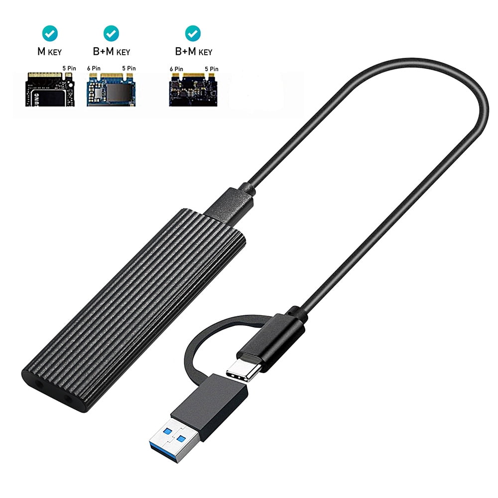 M.2 NVME SSD to USB 3.1 Case 10Gbps Dual Protocol M2 NVMe Box PCIe NGFF ...