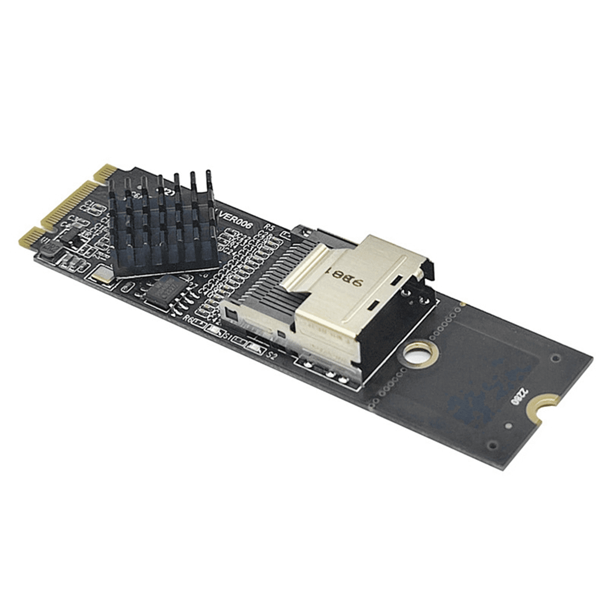 M.2 NVME to SFF-8087 SATA3.0 Expansion Card Mini-SAS/ Hard Disk Adapter ...