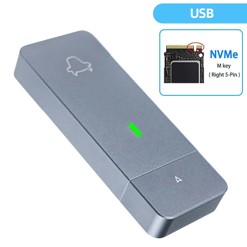 M.2 NVMe 2230 SSD Enclosure USB3.2 Gen2 Portable SSD Box for M2 2230 ...