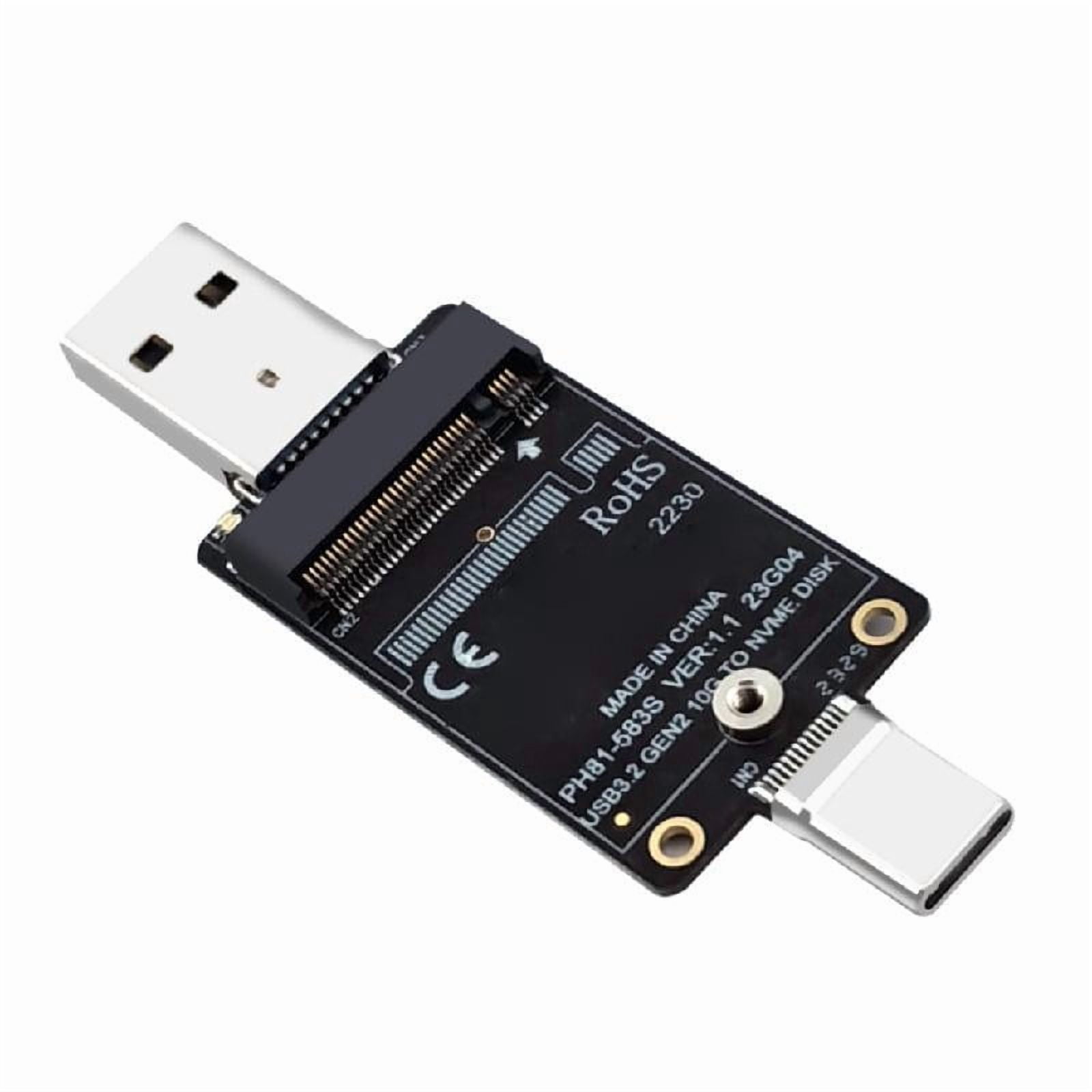 M.2 NVMe SSD Conversion Adapter With USB A And USB C Port Support NVMe ...