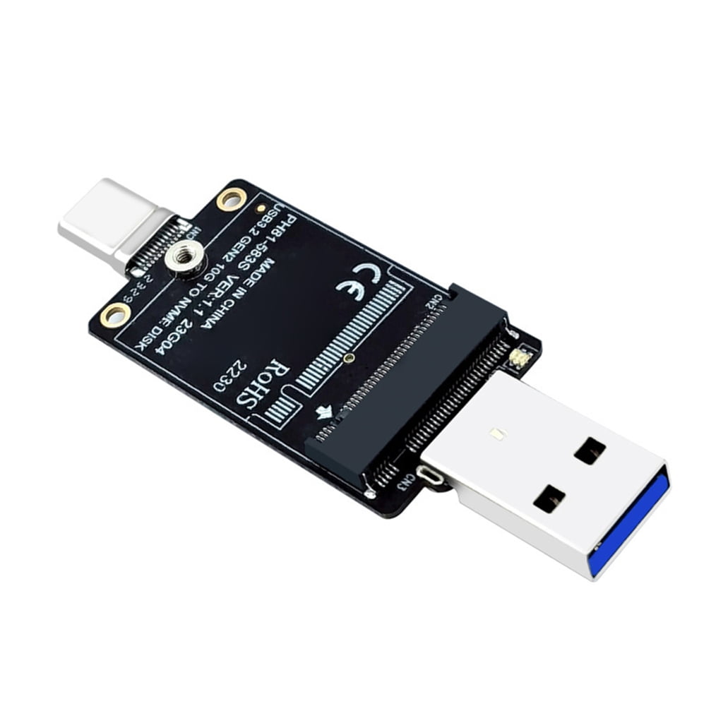 M.2 NVMe SSD Conversion Adapter With USB A And USB C Port Support NVMe ...