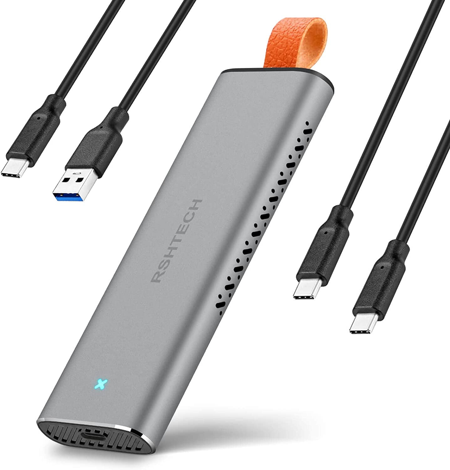 M.2 NVMe SSD Enclosure, RSHTECH Tool-free USB 3.1/3.2 Gen 2 10Gbps to ...