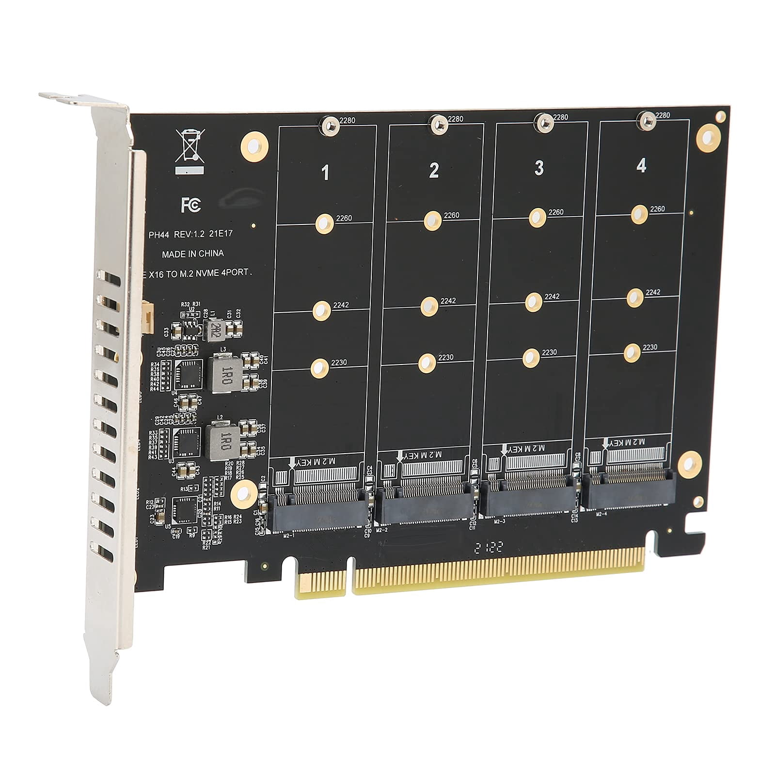 M.2 NVMe SSD to KEF16 PCIE X16 M Key Hard Drive Adapter, for M.2 PCIe ...