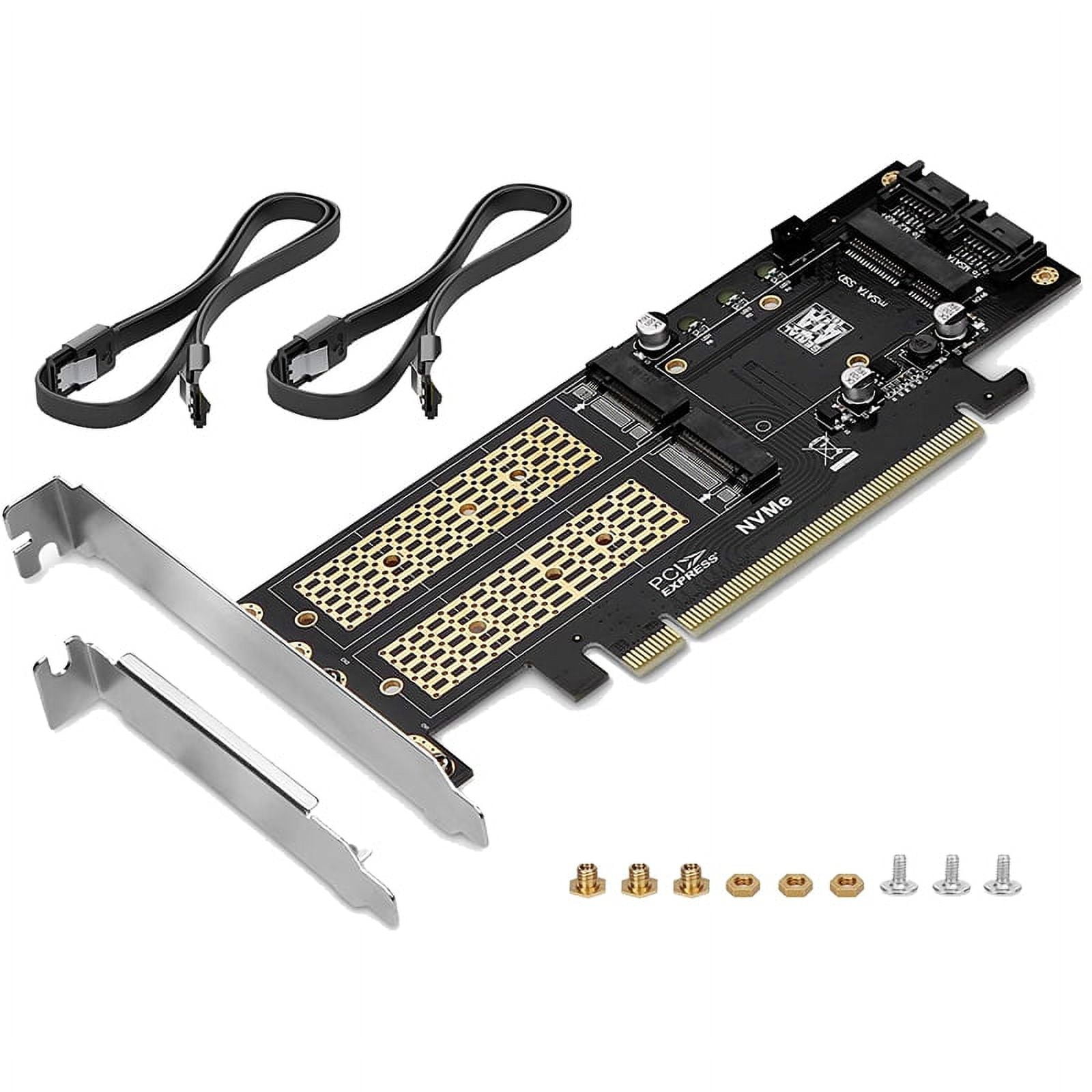 M.2 NVMe SSD NGFF To PCIE 3.0 X16 Adapter M Key B Key MSATA PCI ...