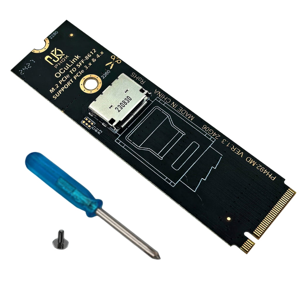 M.2 NVMe to SFF 8612 Connection Adapter Card Fast Speed Support SFF8611 ...