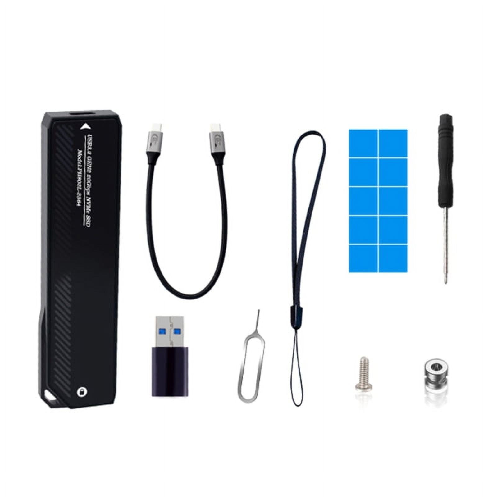 Portable M.2 NVMe SSD Enclosure USB 3.2 Gen2x2 20Gbps Adapter Box Tool ...