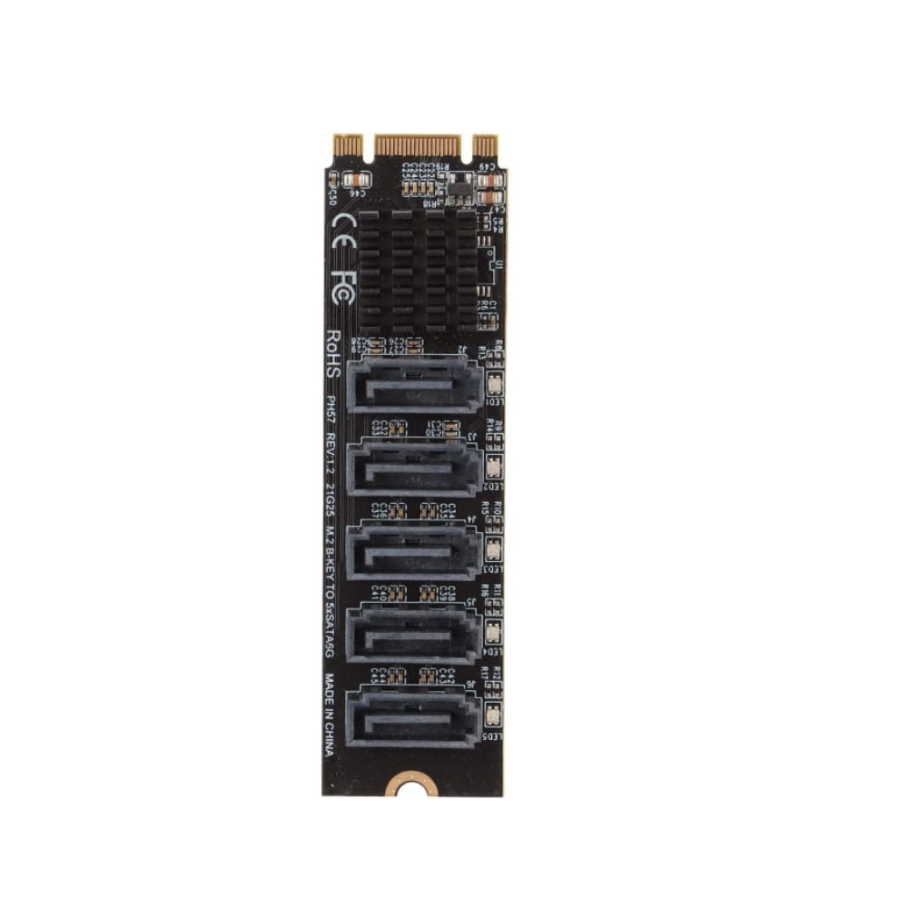 M.2 PCI-E PCIE X4 X8 X16 to 6 Port 3.0 SATA Adapter Card Riser III ...