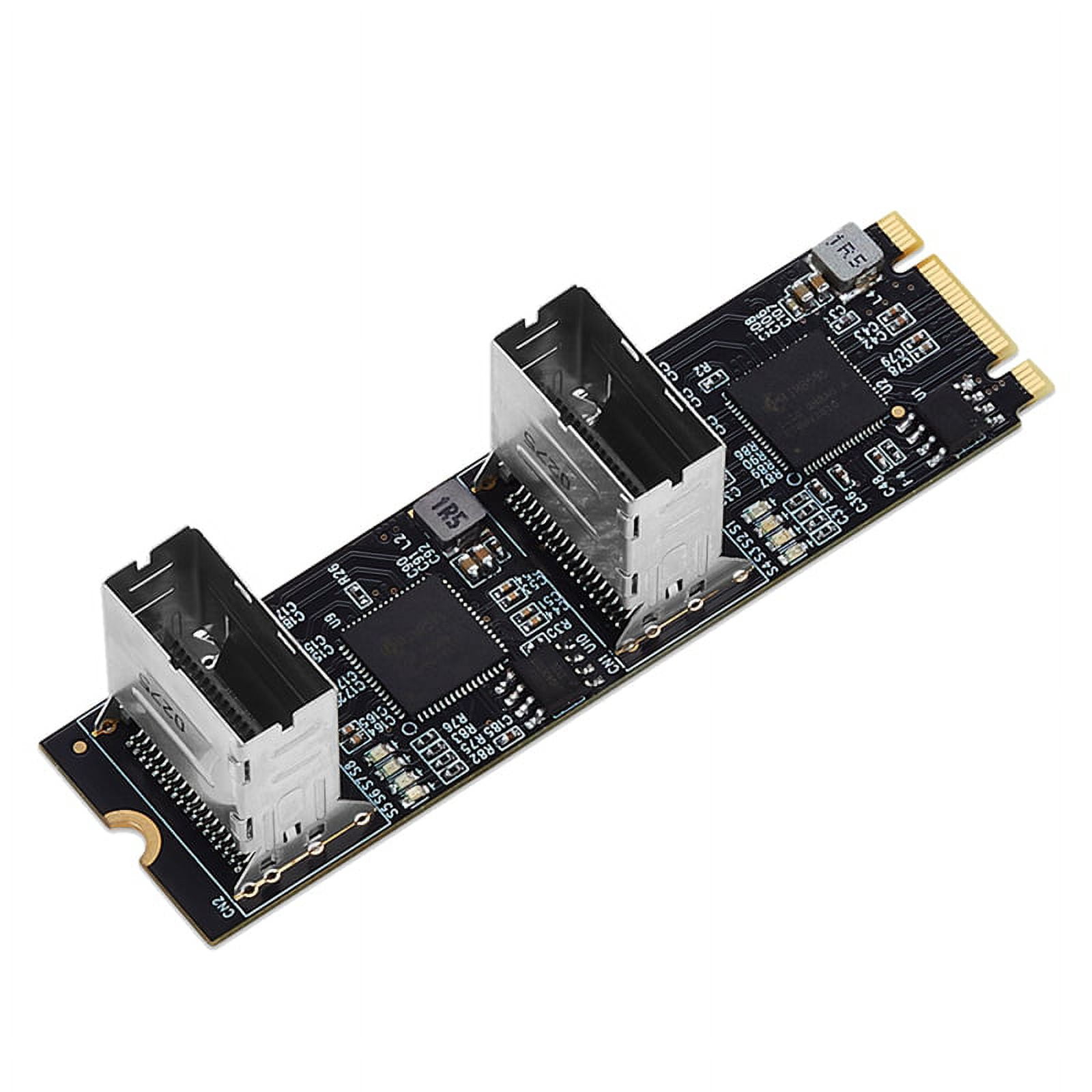 M.2 PCIe3.0 to 8 Ports SATA 6G Multiplier Controller Card B/M Key NGFF ...