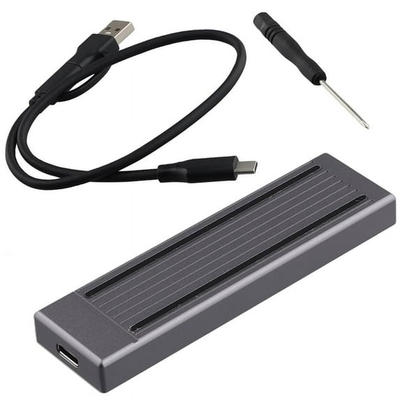 M.2 SSD HDD Enclosure NVMe NGFF Dual Protocol HDD Enclosure RGB Cool ...