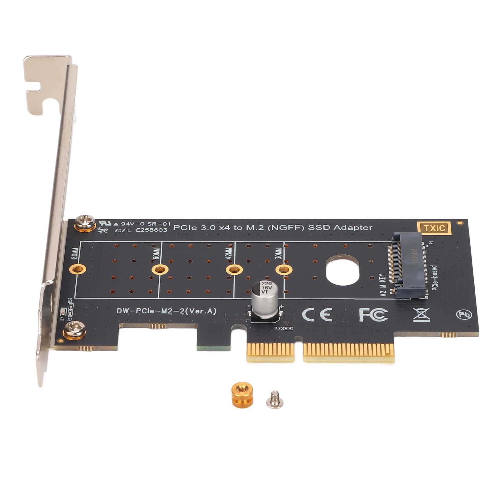 M.2 To Pcie Adapter PCB Gold Plated M.2 NVME to PCIe 3.0 X4 High Speed ...