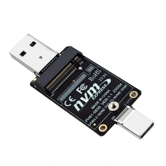 M.2 To USBA Type-C HDD Case Adapter Board NVME HDD - Walmart.com