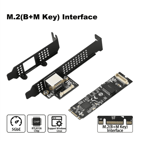 M.2 to 5G Network Card Realtek RTL8126 Chip PXE Diskless Boot E-Sports ...